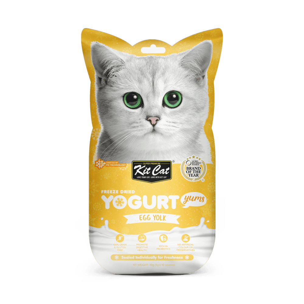 Kit Cat Freeze Dried Yogurt Yums Cat Treat - Egg Yolk (10pcs) | PetMall ...