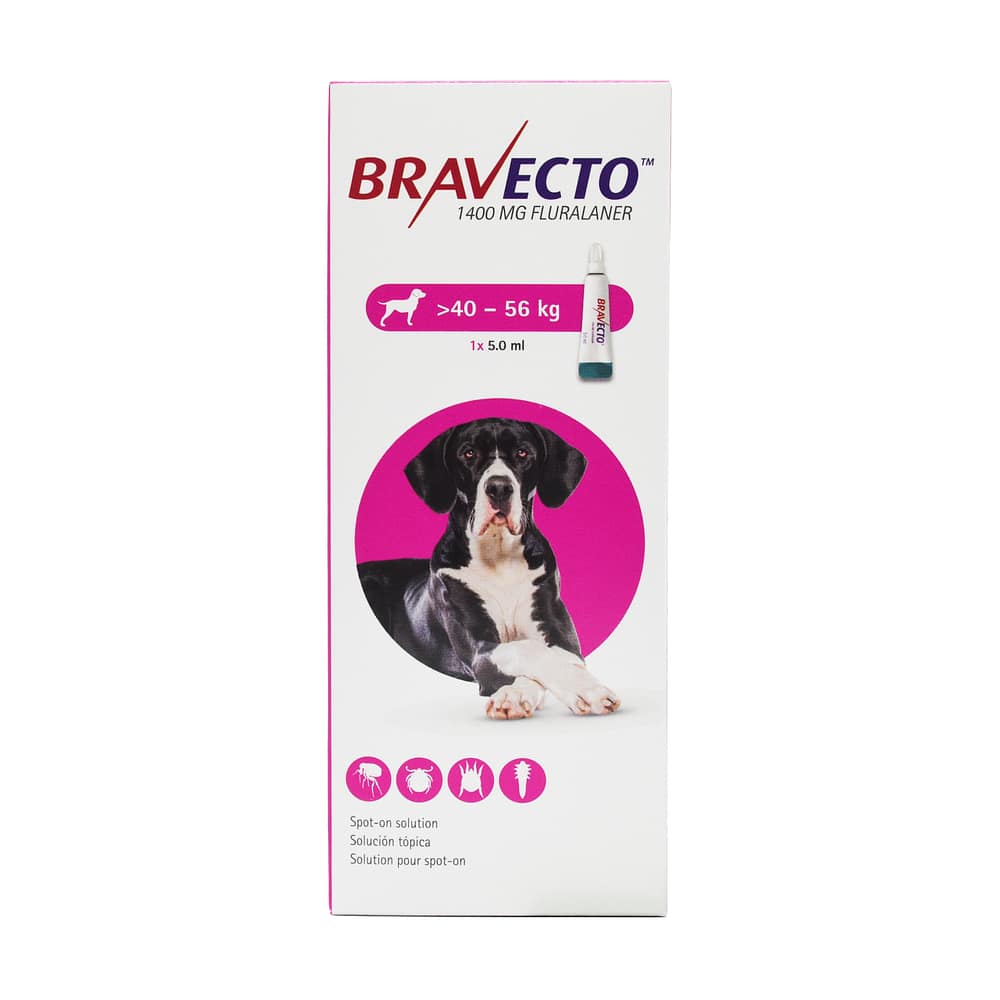Bravecto Spot On Very Large Dog (1400mg) Above 40kg | PetMall Singapore