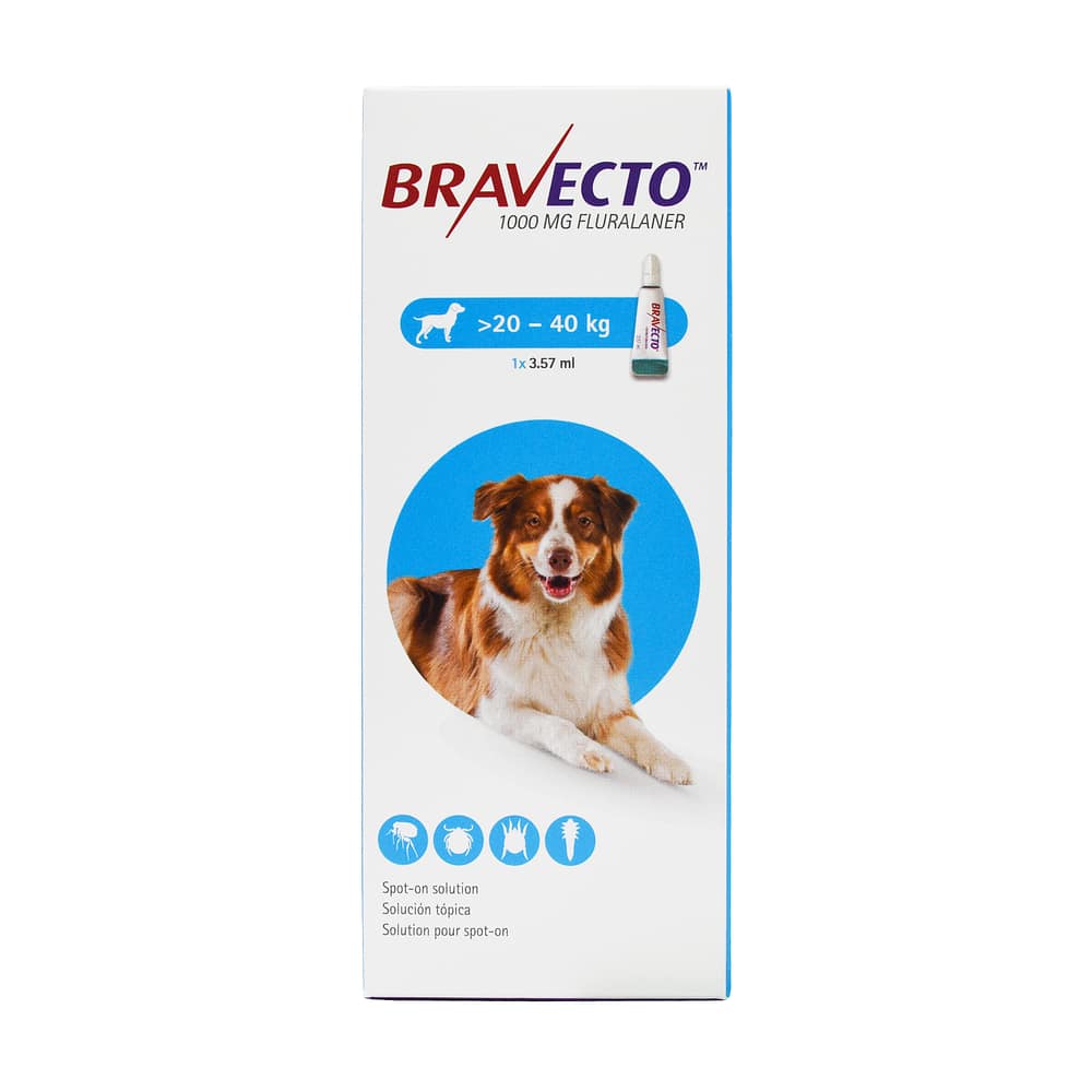 Bravecto Spot On Large Dog (1000mg) 20kg to 40kg | PetMall Singapore