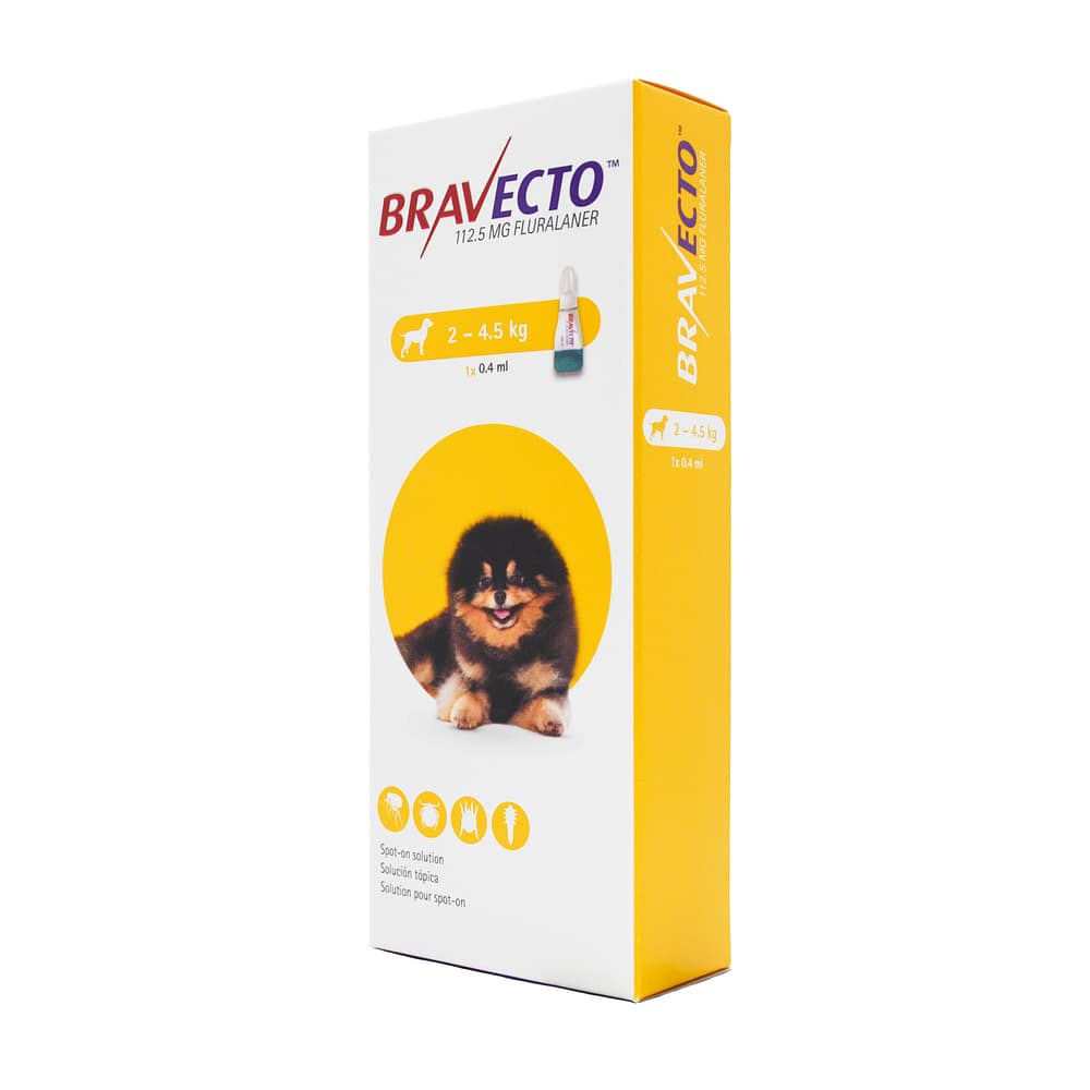 Bravecto Spot On Very Small Size Dog (112.5mg) 2kg to 4.5kg | PetMall ...