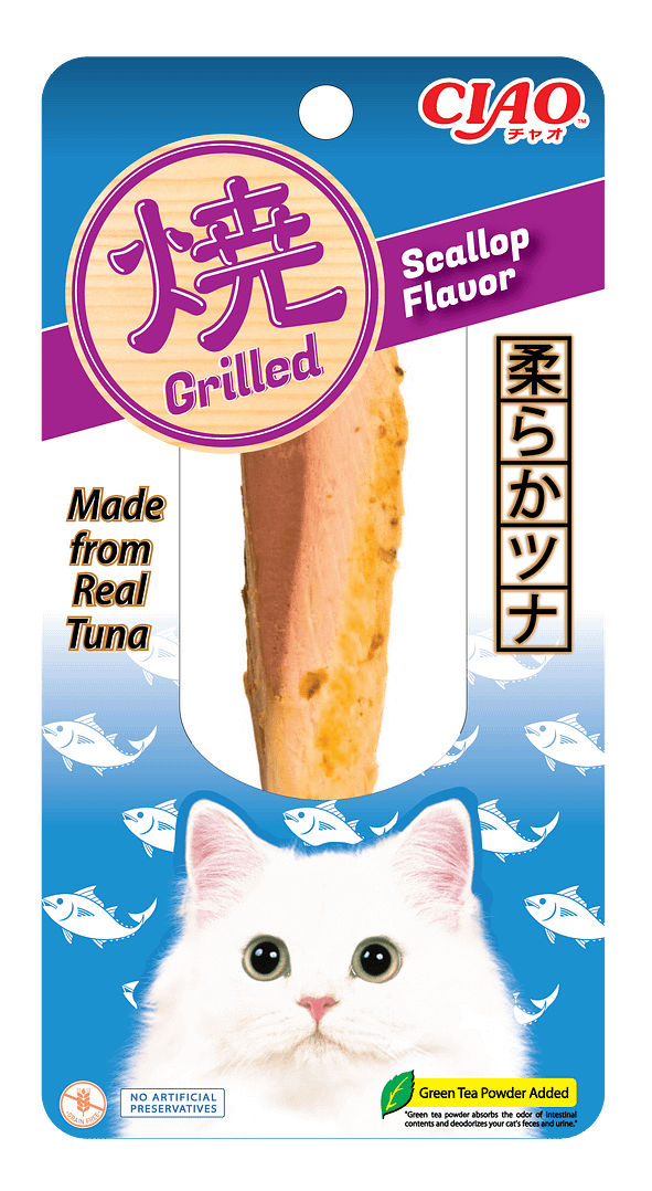 CIAO Grilled Tuna-Scallop Flavor Food for Cats 15g | PetMall Singapore