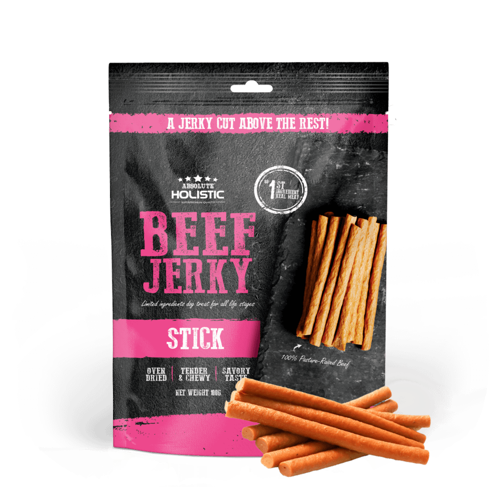Absolute Holistic Jerky Limited Ingredient Dog Treat - Beef Stick 100g ...