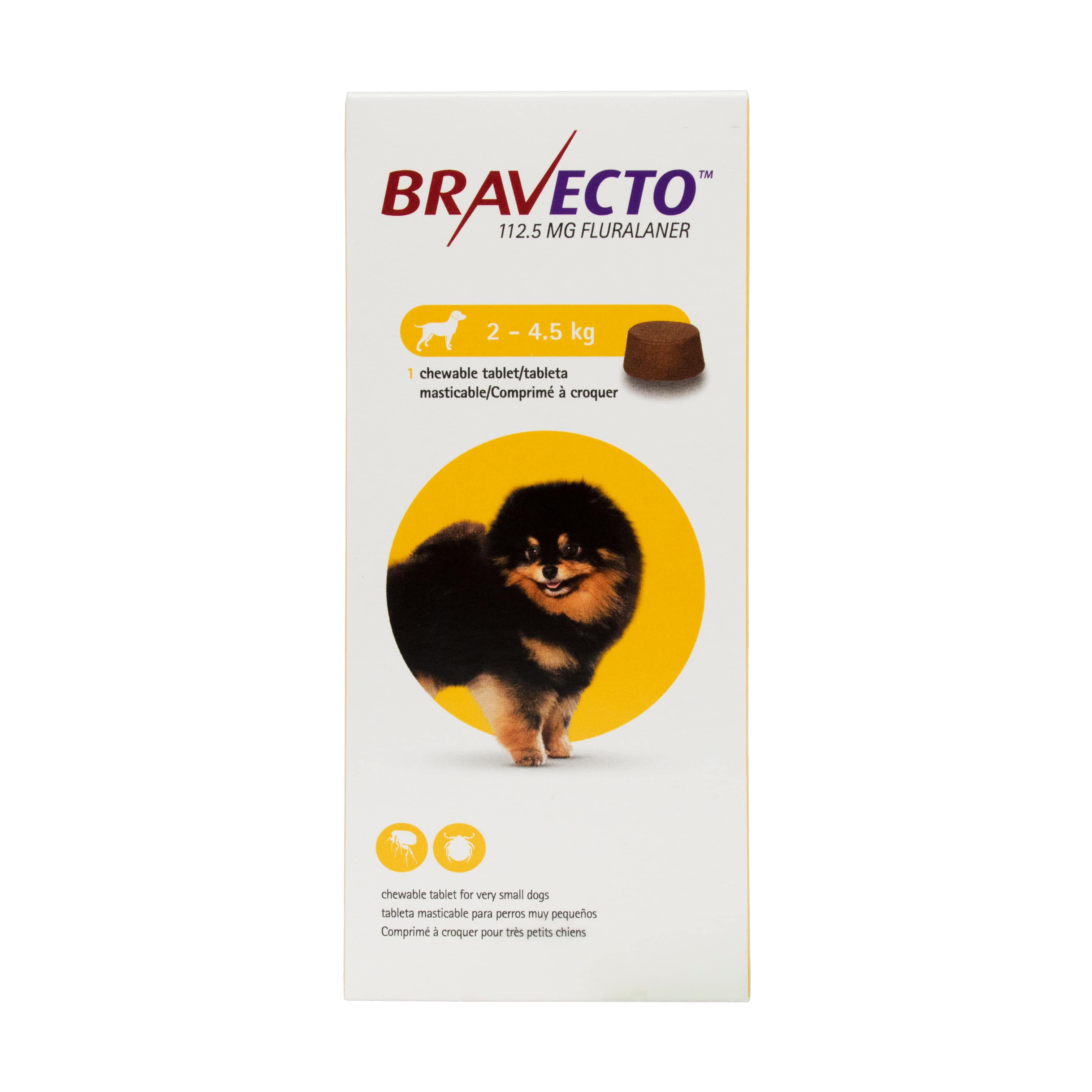 Bravecto Tablet Very Small Size Dog (112.5mg) 2kg to 4.5kg | PetMall ...