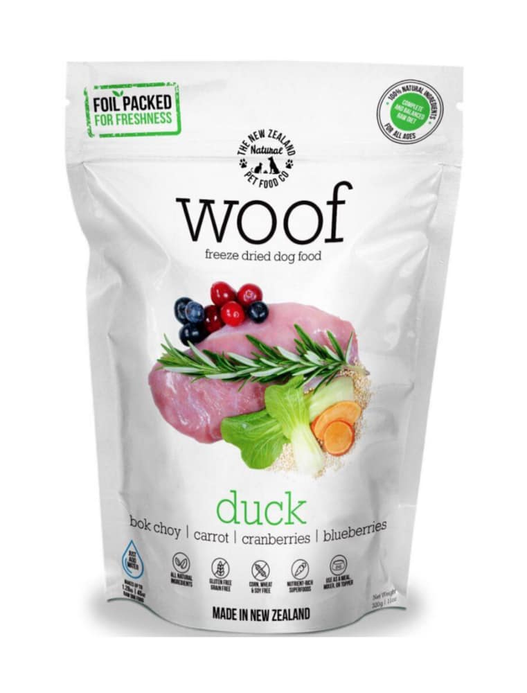 WOOF Freeze Dried Raw Duck Dog Food (2 Sizes) | PetMall Singapore