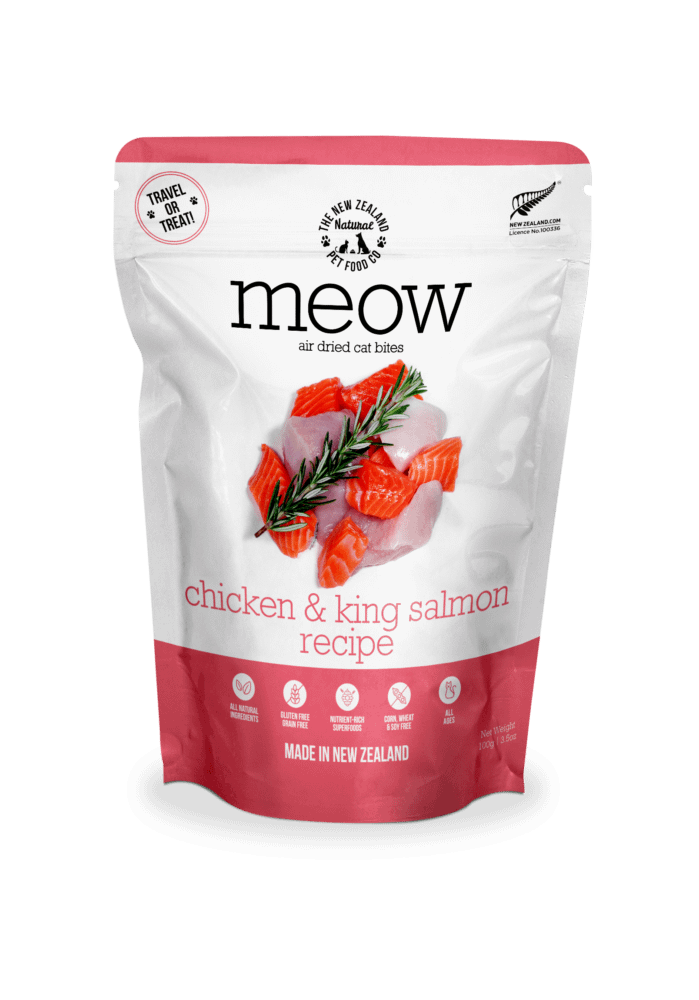 MEOW Air Dried Chicken & Salmon Cat Treat 100g | PetMall Singapore