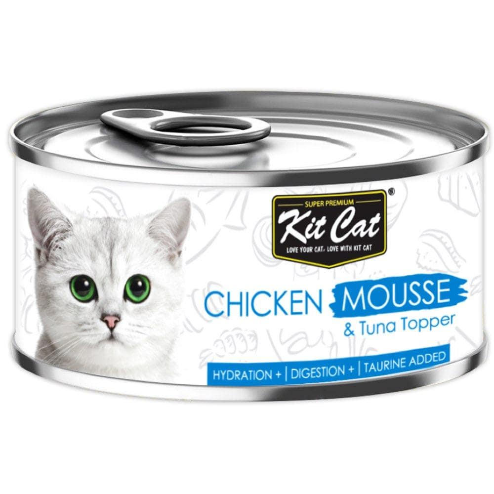 Kit Cat Chicken Mousse & Tuna Toppers 80g | PetMall Singapore