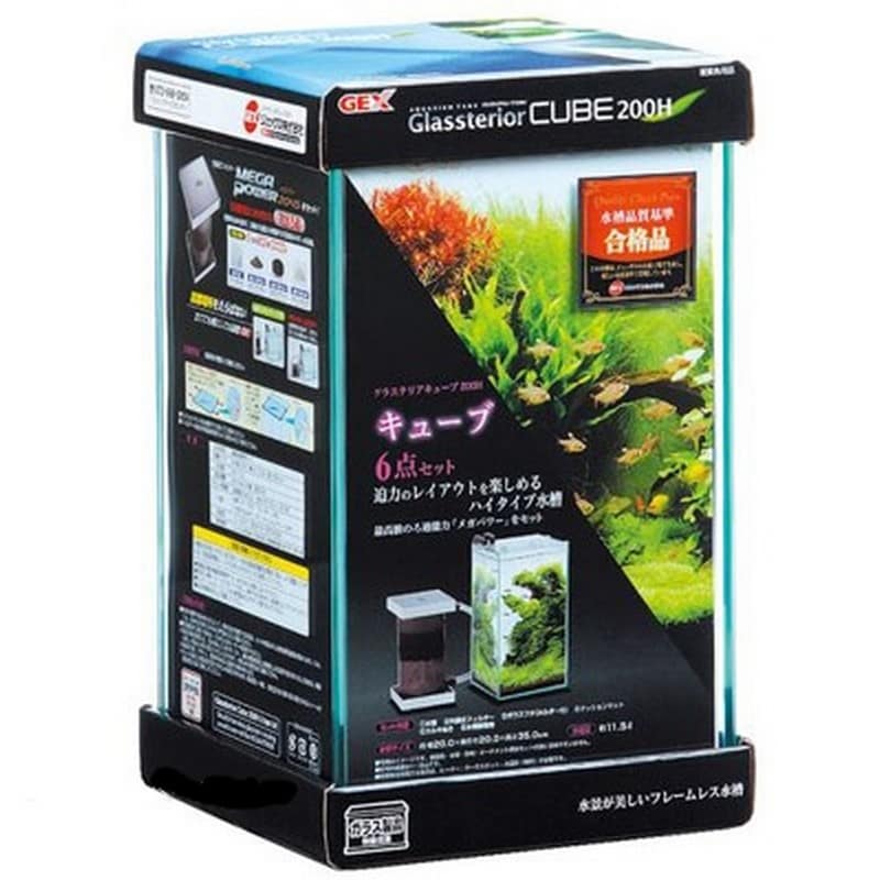 Gex GLASSTERIOR Cube 200 H Glass Aquarium | PetMall Singapore